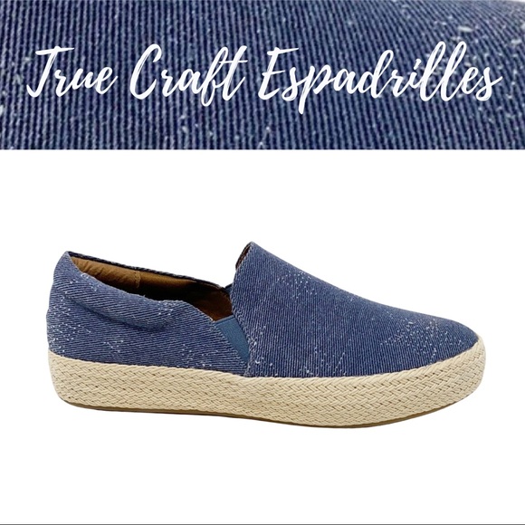 True Craft | Shoes | Nwot Womens True Craft Distressed Denim Espadrille ...